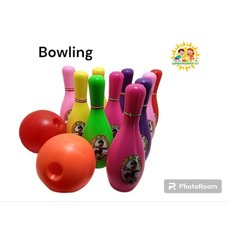 Jual Mainan Anak Bowling set 10 Bowling + 2 bola 2221a high Quality ...