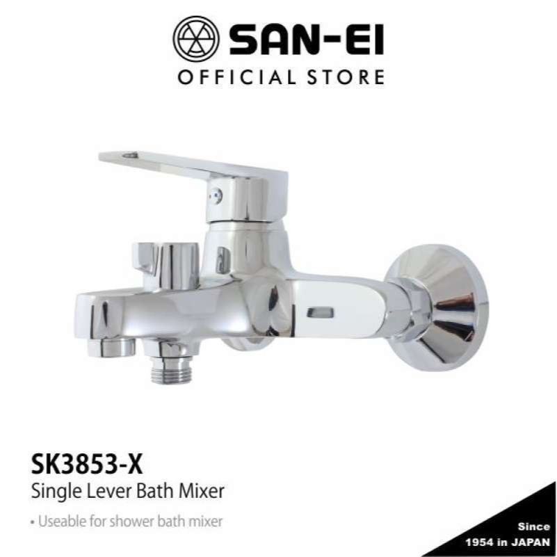 Jual San-Ei Kran Single Lever Bath Shower Mixer Hot & Cold SK3853-X ...