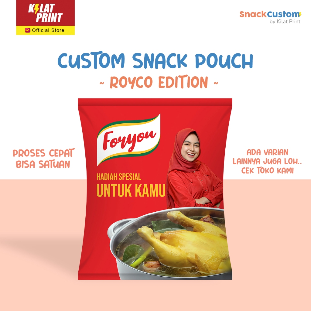 Jual Snack Custom Foto Teks Bungkus Pouch Jumbo Ala Royco Edition ...