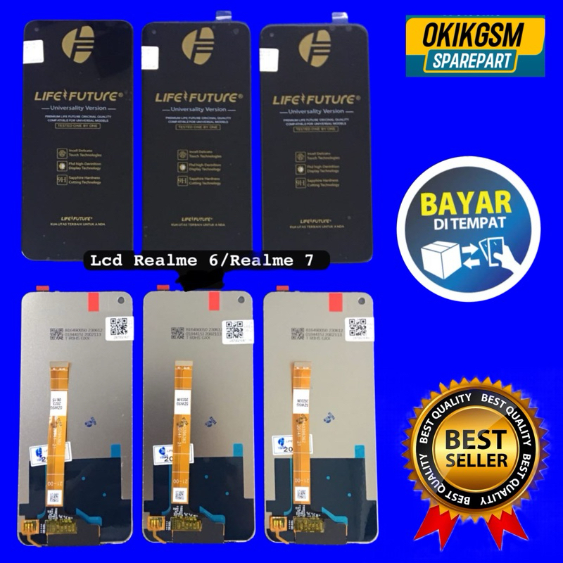 Jual ( Life Future) Lcd Touchscreen Realme 6/Realme 7 Black Kualitas ...