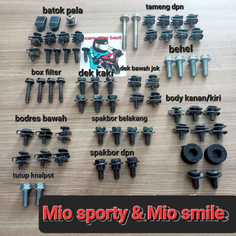 Jual Baut body motor yamaha Mio sporty /mio smile /mio lama | Shopee ...