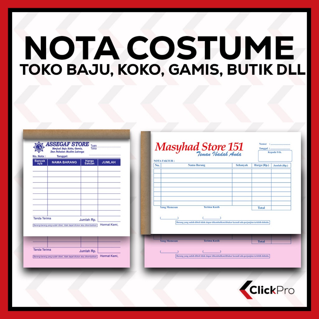 Jual NOTA PENJUALAN BAJU KOKO GAMIS | Shopee Indonesia