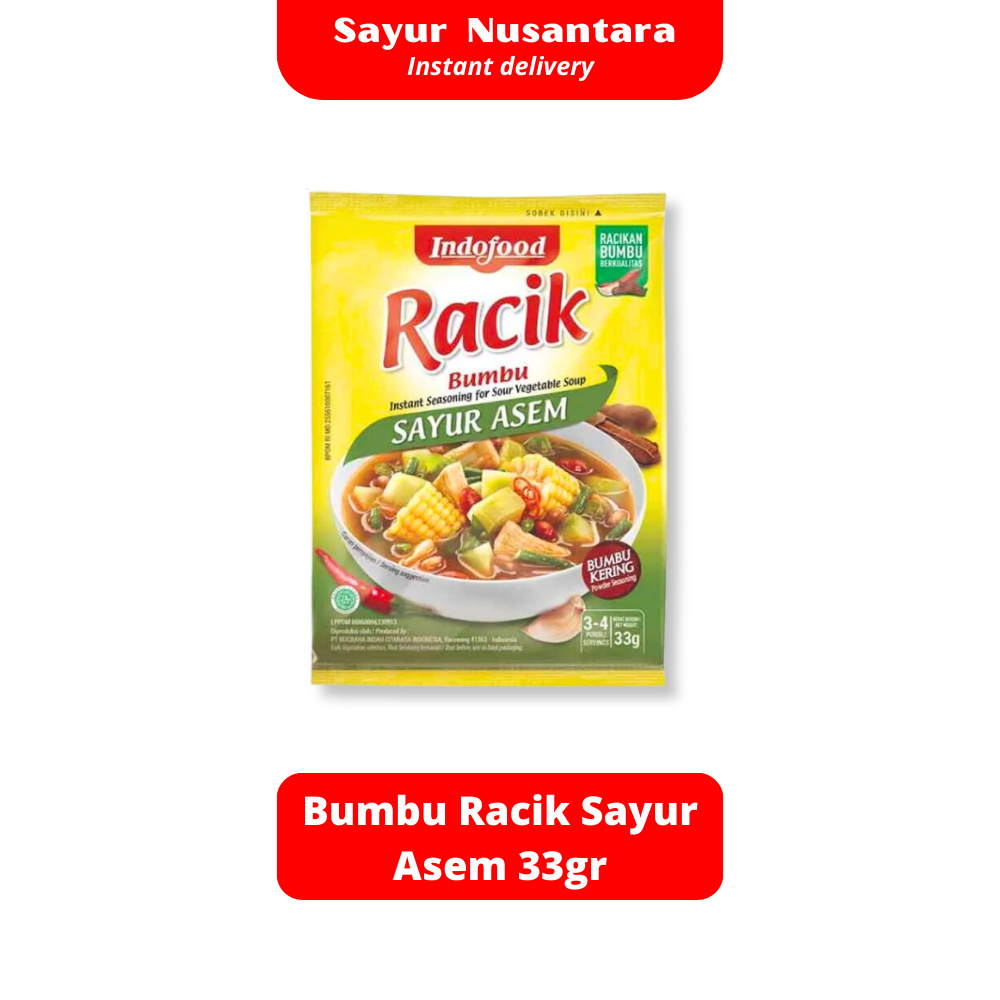 Jual Bumbu Racik Sayur Asem 33gr - Sayur Nusantara | Shopee Indonesia