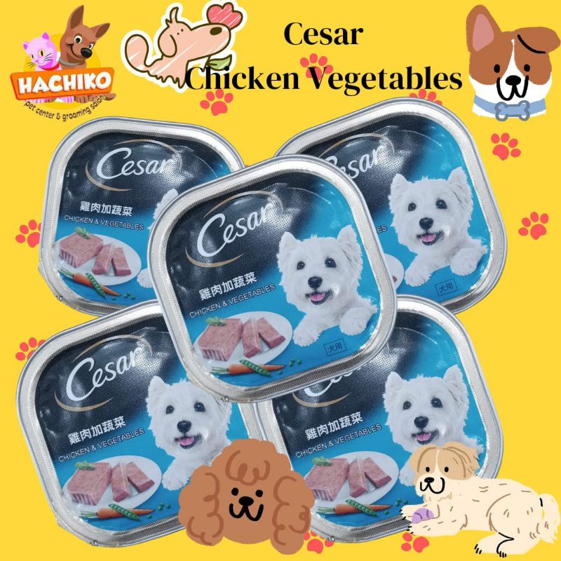 Jual Cesar Chicken Vegetable 100 gram/Makanan Basah Anjing | Shopee ...