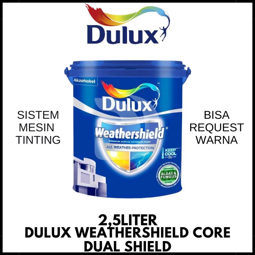 Jual Cat Tembok Eksterior Dulux Weathershield Galon 2 5liter Sistem