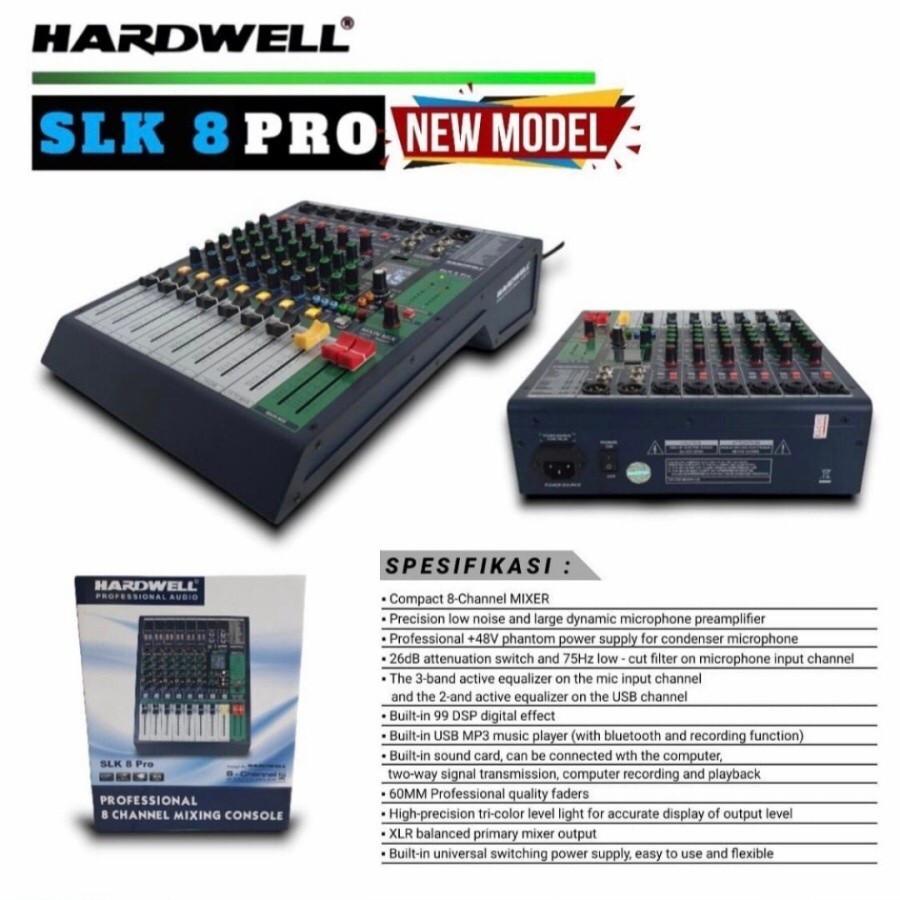 Jual MIXER HARDWELL SLK 8 pro / 8 CHANEL ORIGINAL Garansi 1 Tahun ...