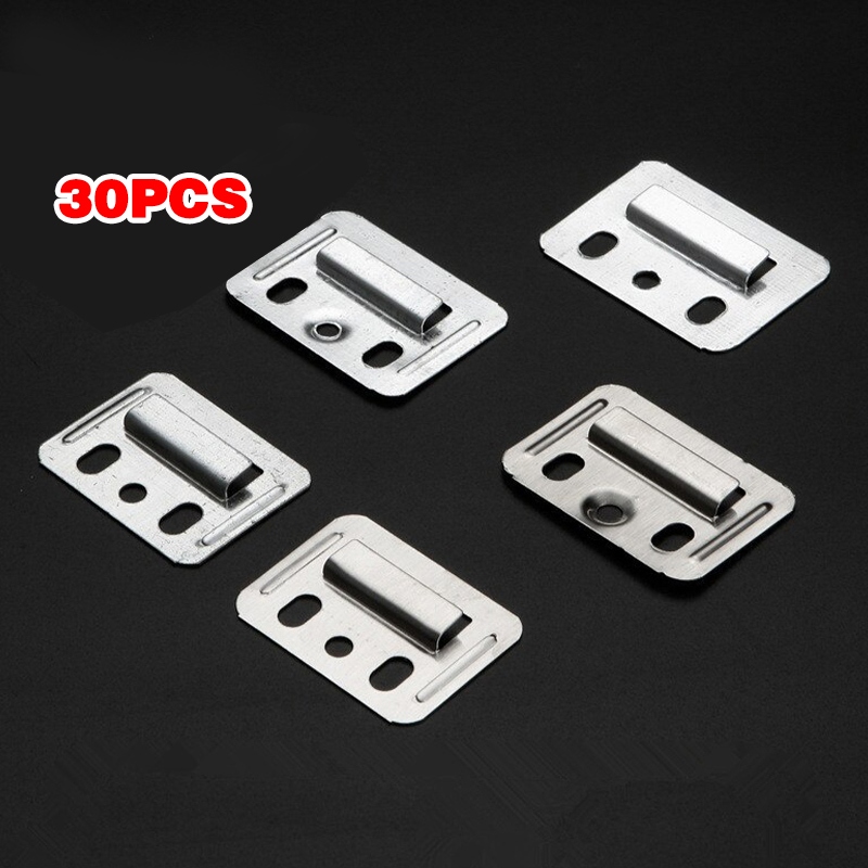 Jual Klip Wpc 30pcs Buckle Clip Wall Panel Bracket Besi Clip Wood Panel ...