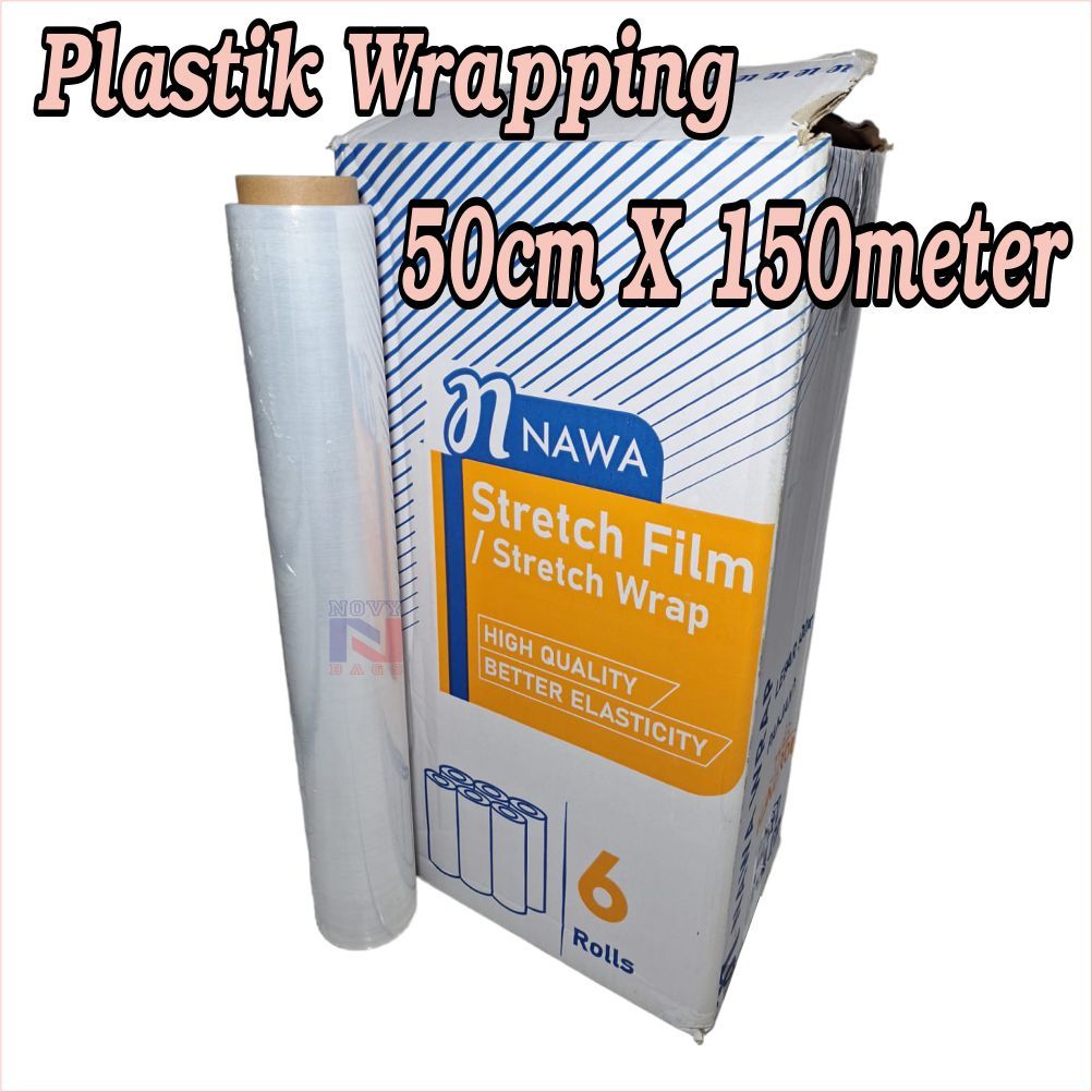 Jual HARGA 1 ROLL PLASTIK WRAPPING 50CM X 150M STRETCH FILM PLASTIC ...