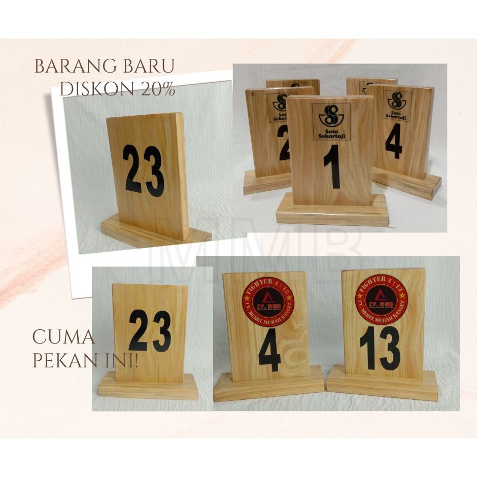 Jual NOMER MEJA ANGKA MEJA PREMIUM MURAH | Shopee Indonesia