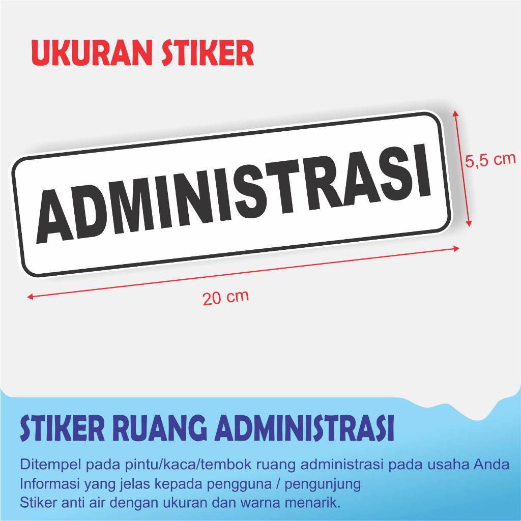 Jual STIKER RUANG ADMINISTRASI | Shopee Indonesia