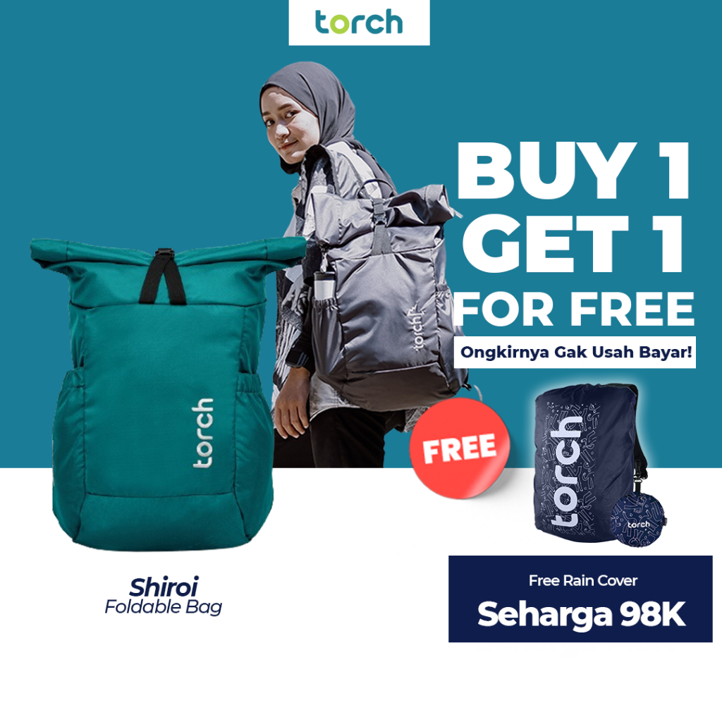 Jual TORCH Shiroi Tas Ransel Lipat Punggung Sekolah Pria Wanita Tahan ...