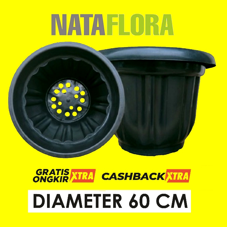 Jual Pot tanaman besar 60 cm hitam / grosir pot jumbo pondok gede ...