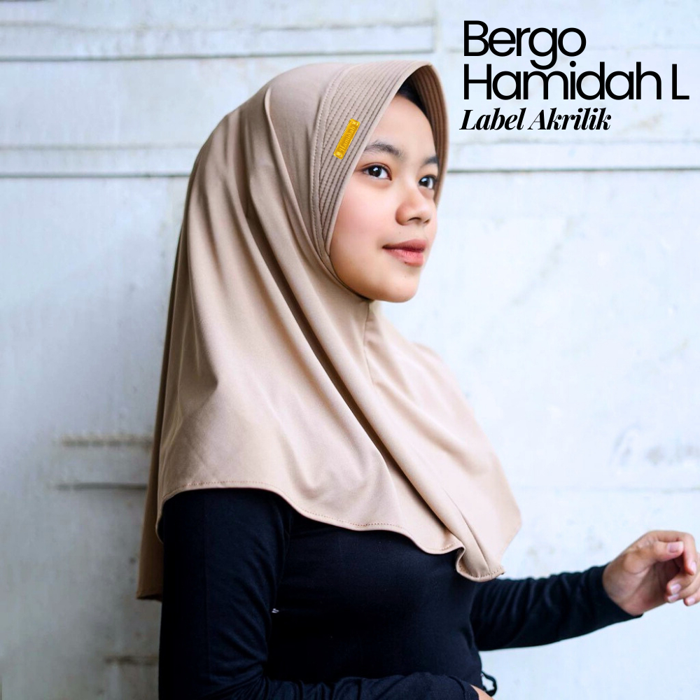 Jual HIJAB BERGO HAMIDAH INSTAN SIZE M LABEL BESI PREMIUM | Shopee Indonesia