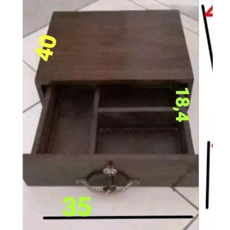 Jual laci kasir,cash drawer,laci uang kayu jati finishing spet ukuran P ...