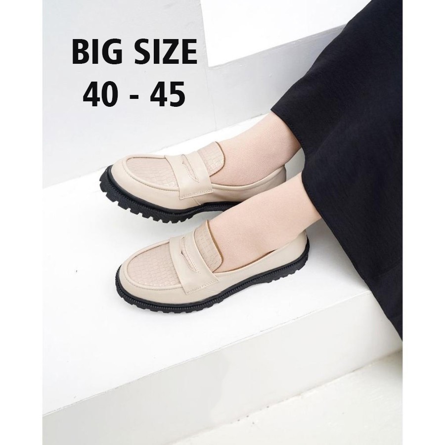 Jual LOAFER BIG SIZE 40-45 Sepatu Docmart Wanita Ukuran Besar Jumbo ...