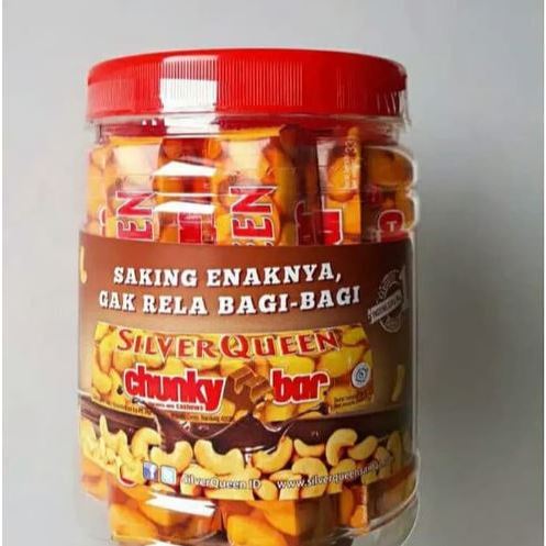 Jual coklat silverqueen chunky bar jar 33gr silver queen cunki chunki ...