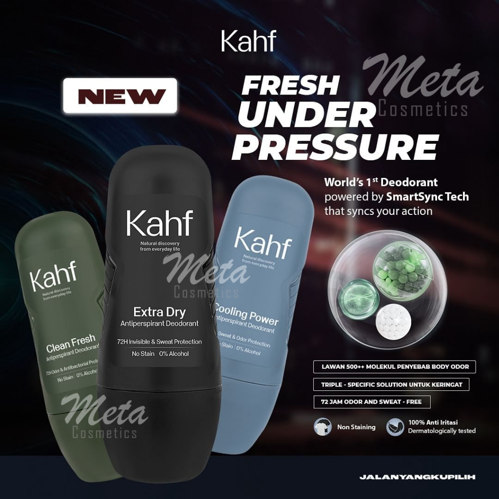 Jual New! Kahf Antiperspirant Deodorant Roll On 45 ml - Deodorant Pria ...