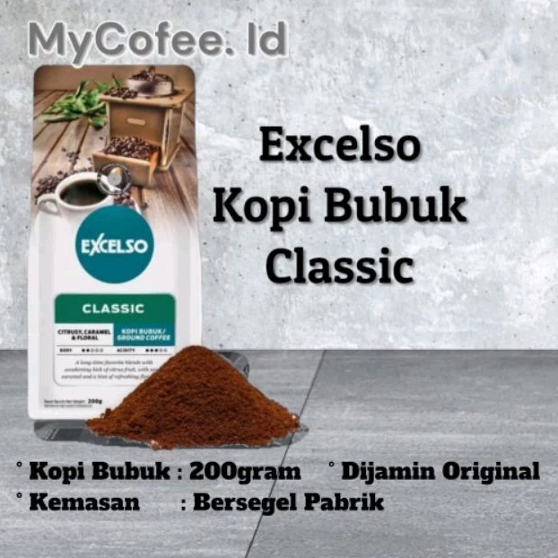 Jual Excelso Kopi Classic Bubuk 200g | Shopee Indonesia