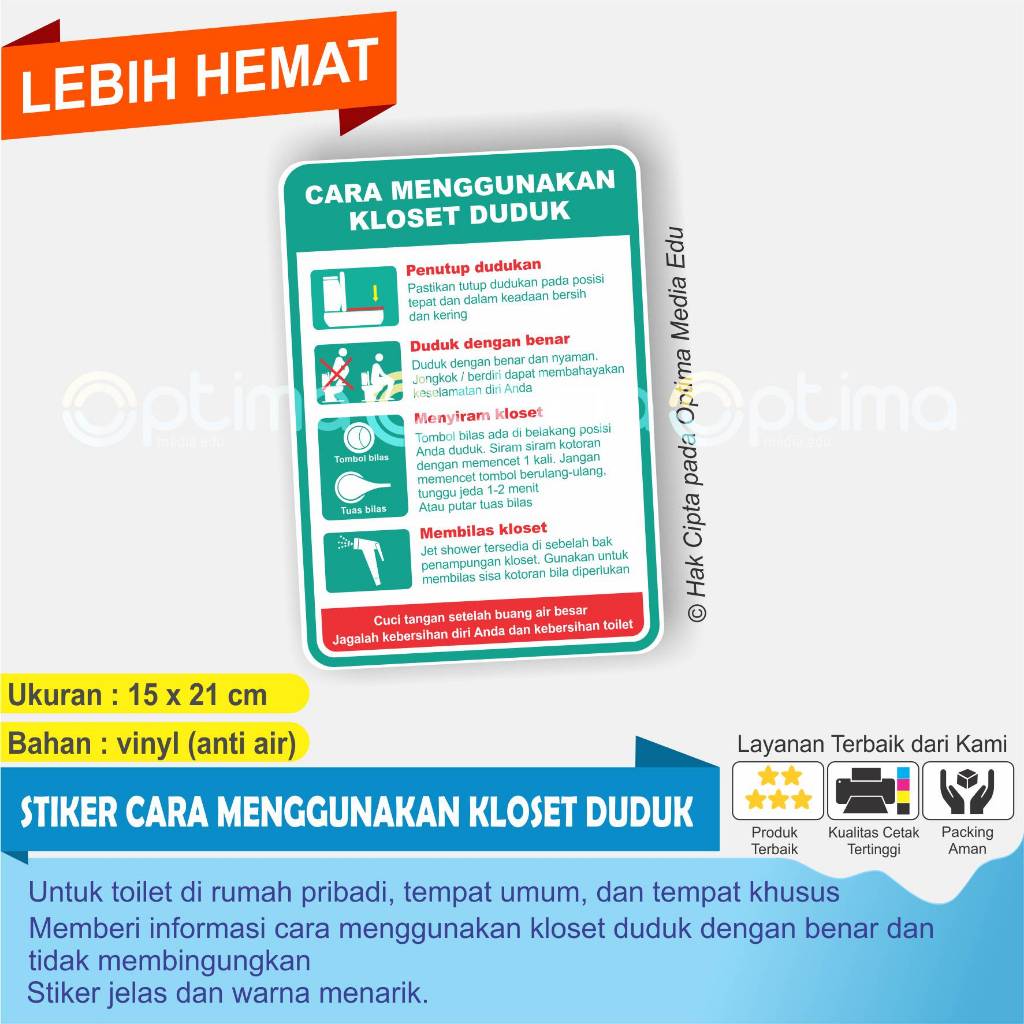 Jual CETAK STIKER CARA MENGGUNAKAN KLOSET DUDUK | Shopee Indonesia