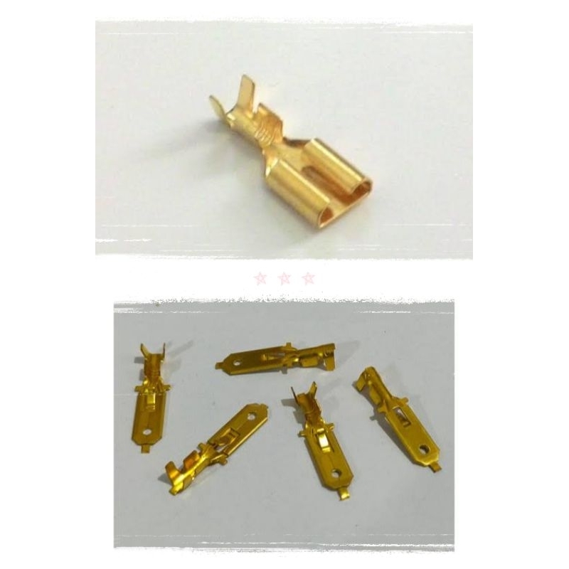 Jual Skun Gepeng 8mm Terminal Tembaga Female Male | Shopee Indonesia