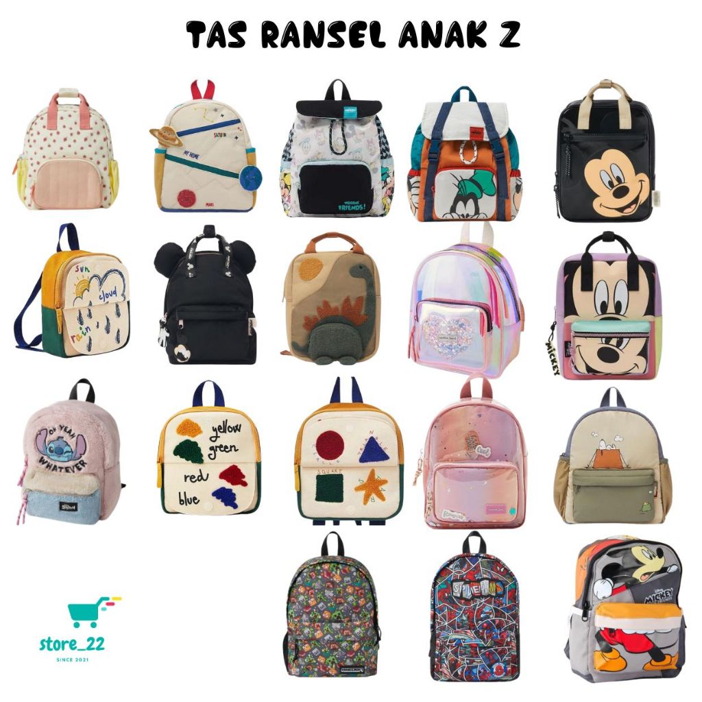 Jual Z DISNEY RANSEL CARTOON TAS RANSEL MINI SERUT ANAK IMPORT TAS PAUD ...