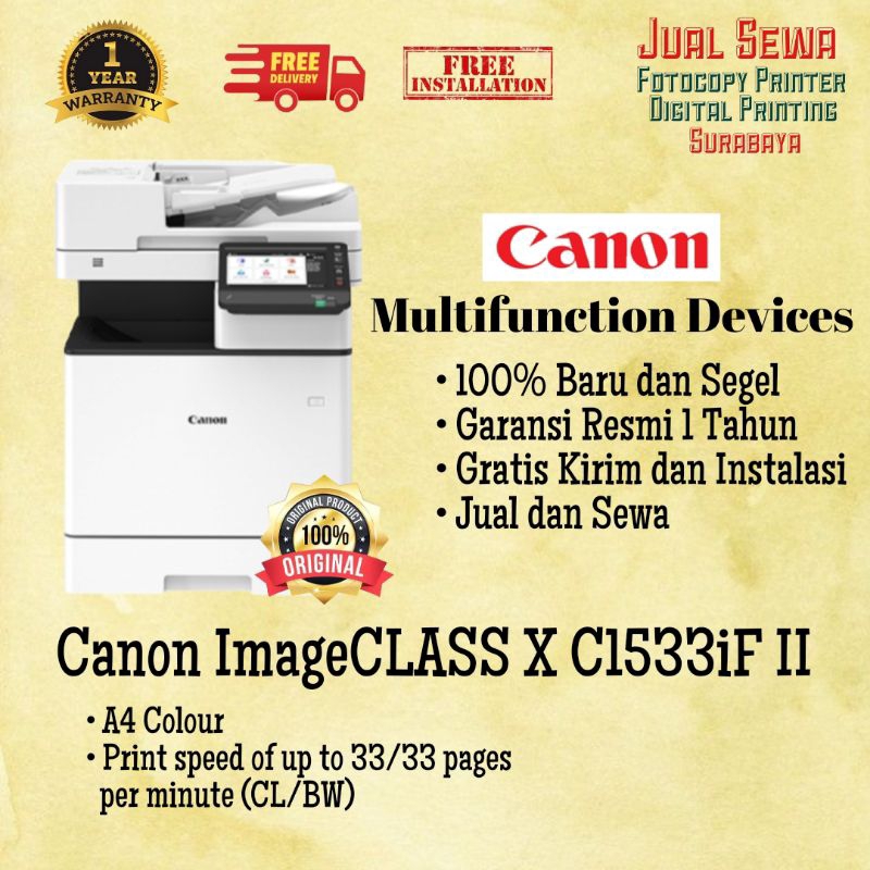 Jual Fotocopy Fotokopi Fotocopi Canon ImageCLASS X C1533iF II | Shopee ...