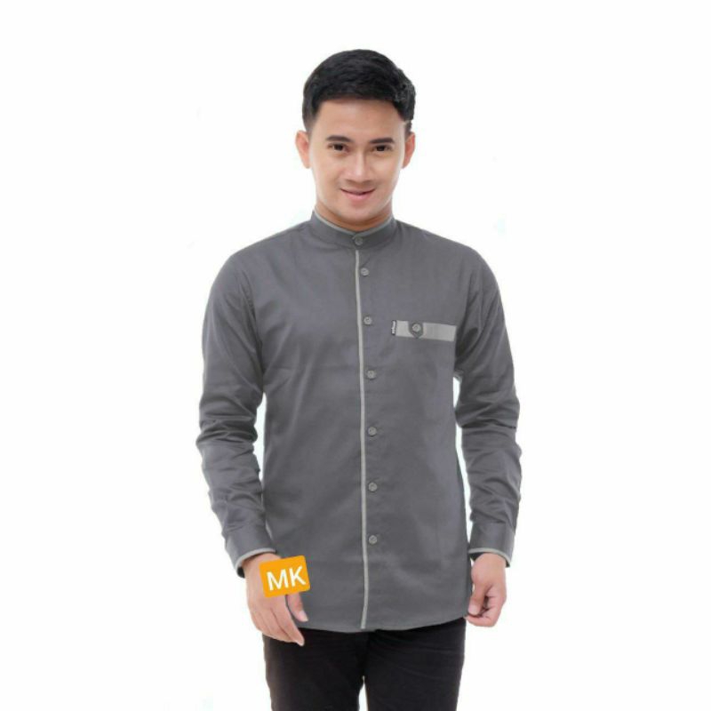 Jual koko abu tua list abu muda terlaris dan terbaru, kemeja koko super ...