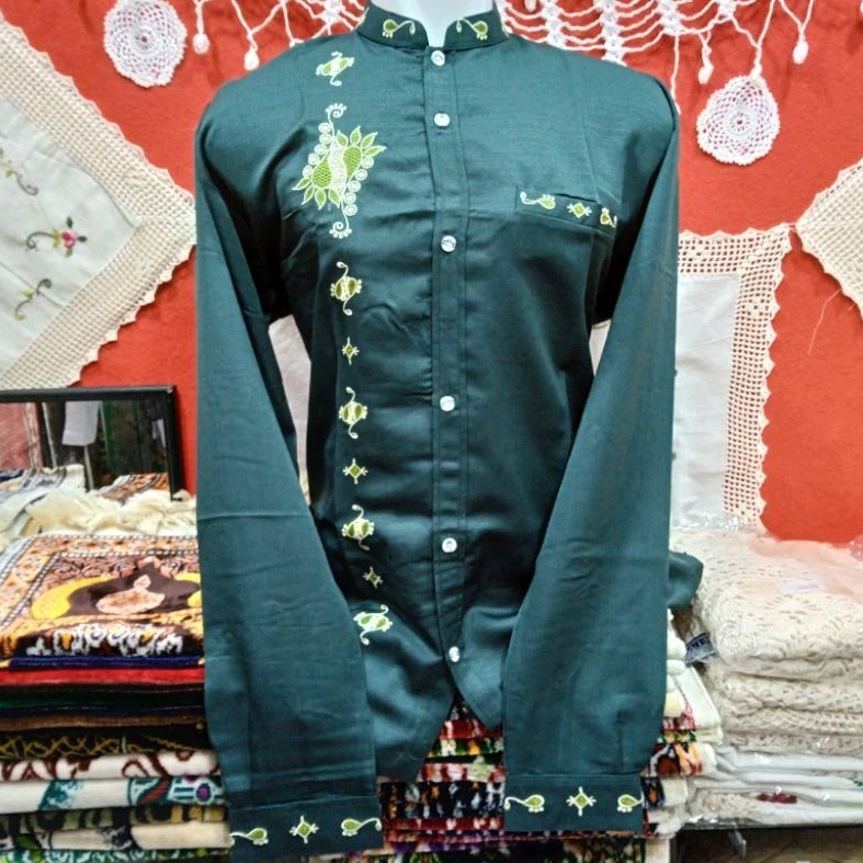 Jual Baju Taluak Balango Hijau Tua Lengan Panjang Khas Bukittinggi Agam ...