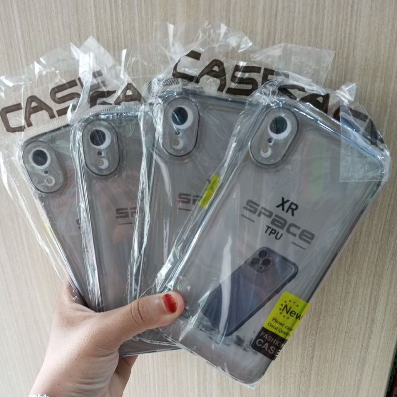 Jual Cace Cassing IPHONE XR Casing Bening Space Transparan + Pelindung Camera Tebal ACP | Shopee ...