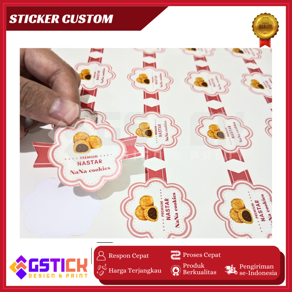 Jual STICKER LABEL KEMASAN 5x5 CM (50 PCS) | Shopee Indonesia