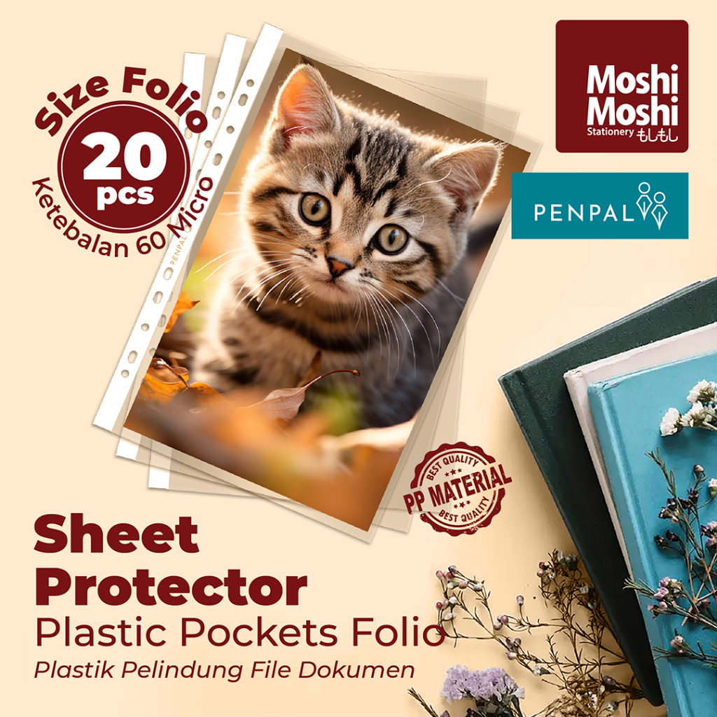 Jual Sheet Protector Folio PP Pockets Plastik Map Kertas File Dokumen ...
