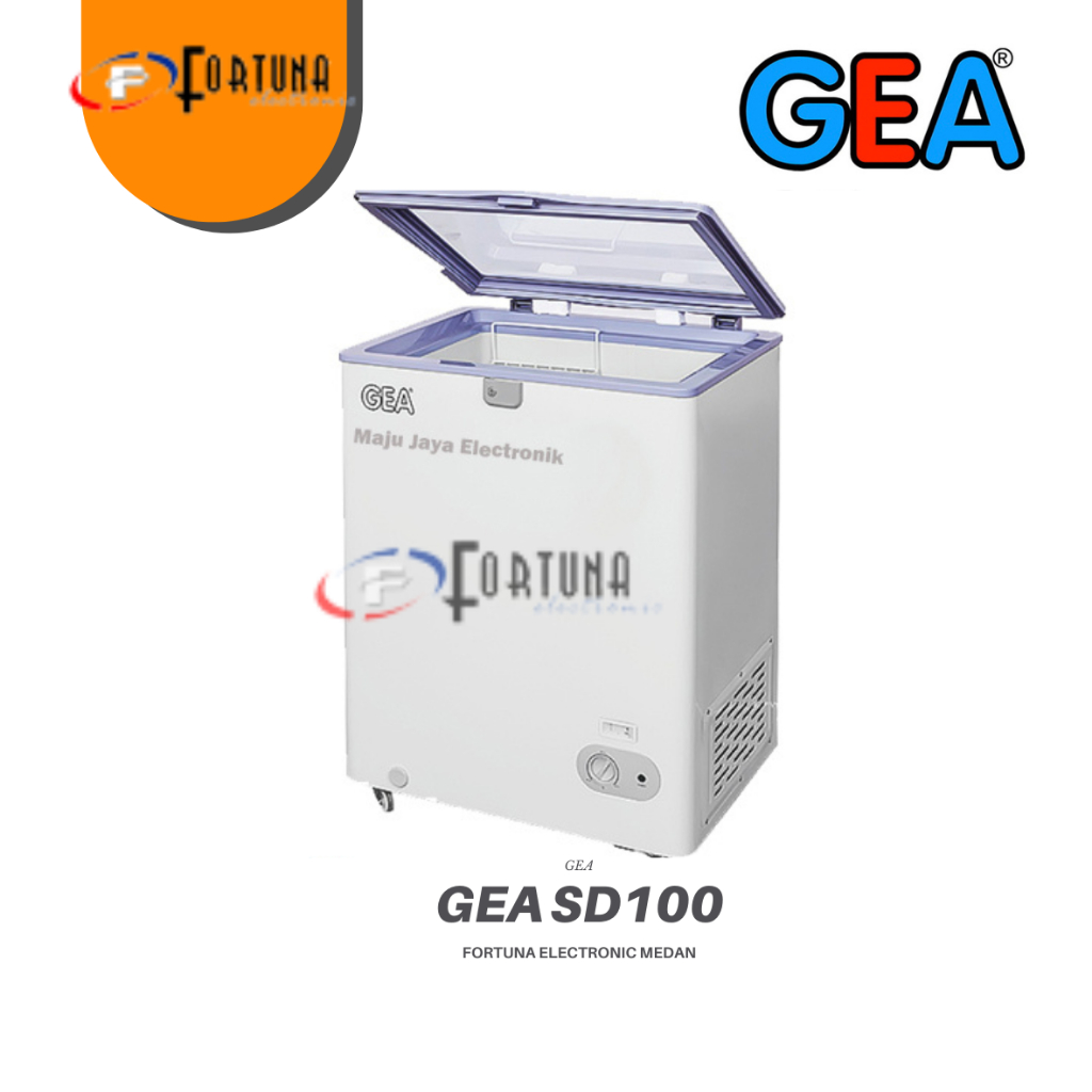 Jual GEA SD100 SLIDING FLAT GLASS FREEZER 100 LT GARANSI RESMI (MEDAN ...