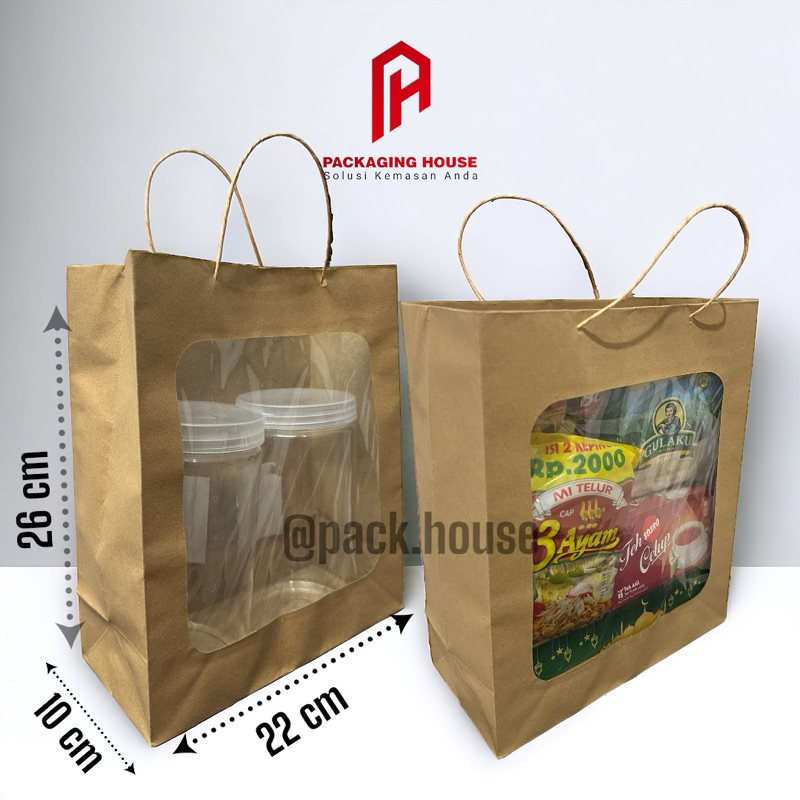Jual Paperbag Mika Jendela 22x10x26cm |Tempat Souvenir | Tas Kertas ...