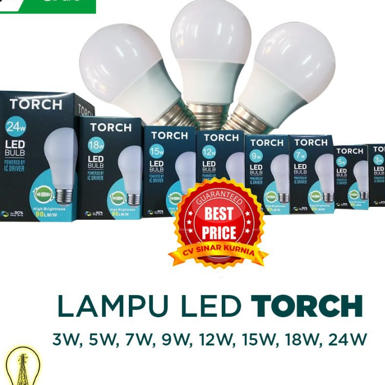 Jual HARGA GROSIR Lampu Bohlam LED TORCH 3W/ 5W / 7W / 9W / 12W / 15W ...
