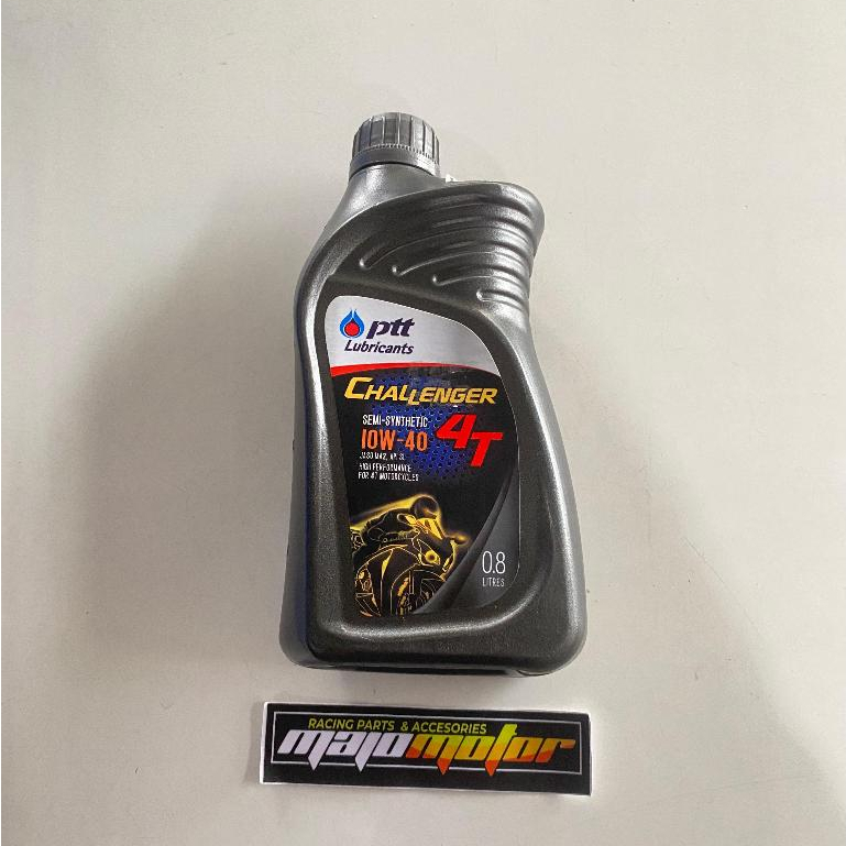 Jual Oli PTT CHALLENGER 4T 10W-40 O,8L Semi Synthetic API SL THAILAND ...
