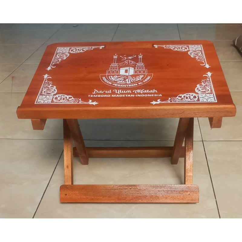 Jual rekhal logo Alfatah temboro /meja ngaji lipat motif alfatah ...