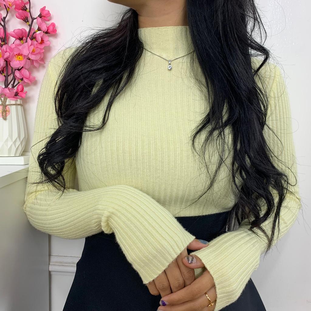 Jual AJWShop Inner Rajut Turtleneck Premium Lengan Panjang Import Bahan ...