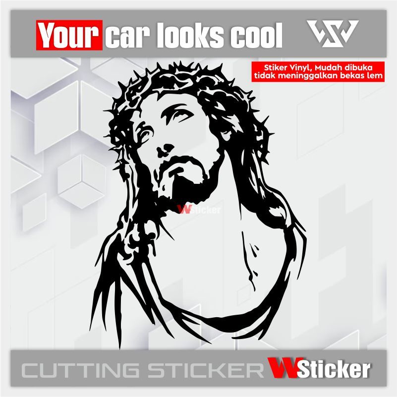 Jual Stiker Jesus Christ Christian Lord GOD Car Cutting Sticker ...