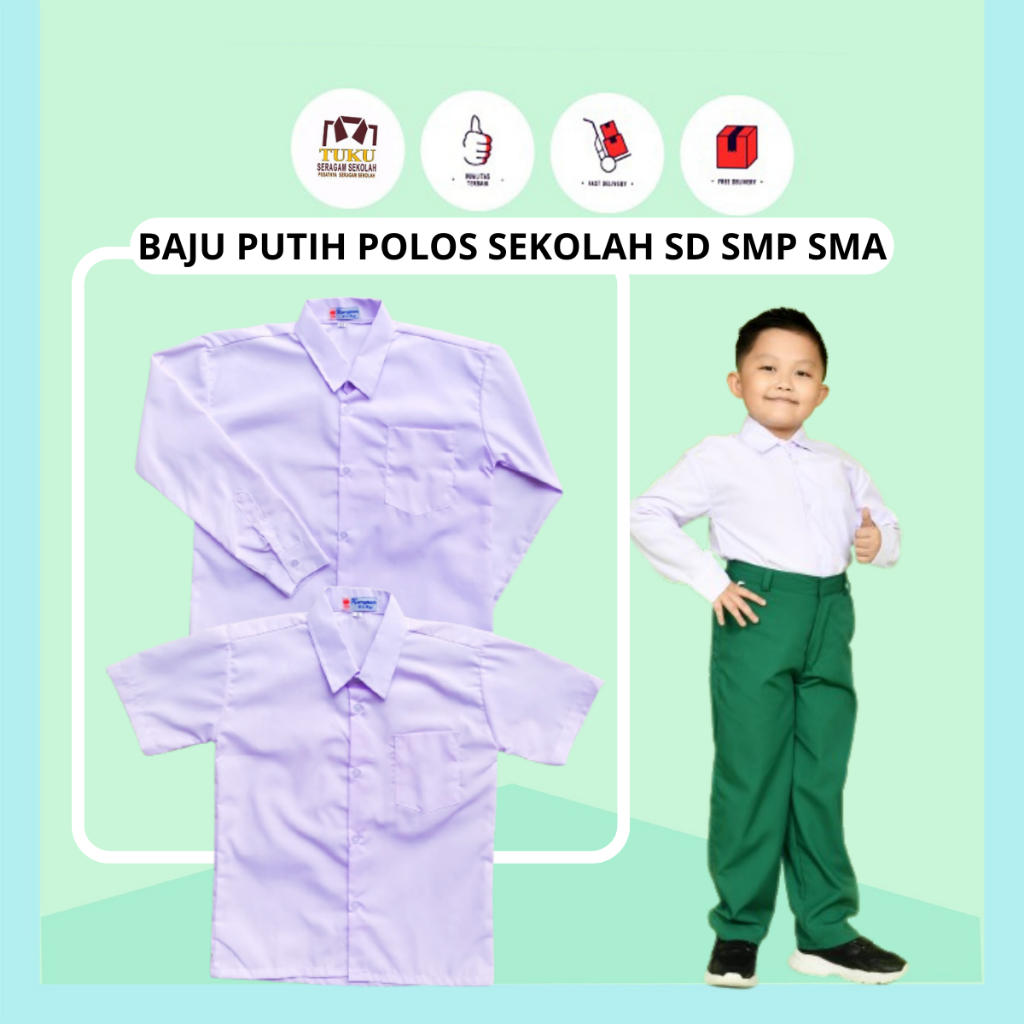 Jual Almira Seragam Sekolah Ku SD SMP SMA Baju Kemeja Formal Lengan ...