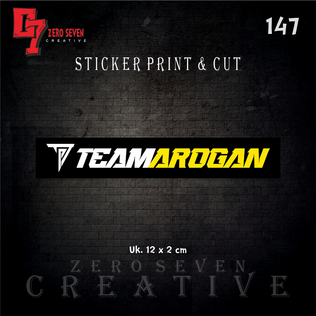 Jual STIKER TEAM AROGAN / RACING / STIKER MOTOR / AESTHETIC / VYNIL ...