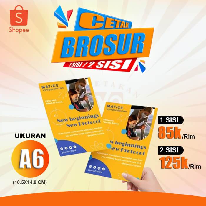 Jual PROMO!! Cetak Brosur A6 Murah | Flyer A6 Custom Desain Full Color ...