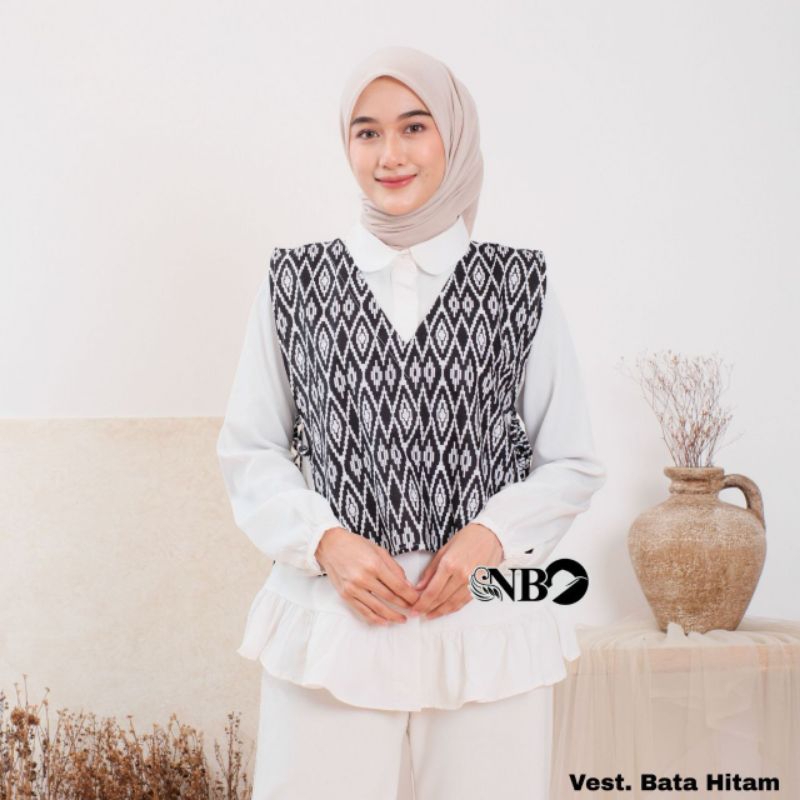 Jual VEST BATIK WANITA MODERN ETNIK ROMPI OUTER KATUN PREMIUM || OUTER ...