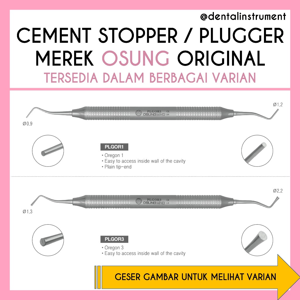 Jual Dental Semen Cement / Amalgam Stopper Stoper / Plugger Pluger ...