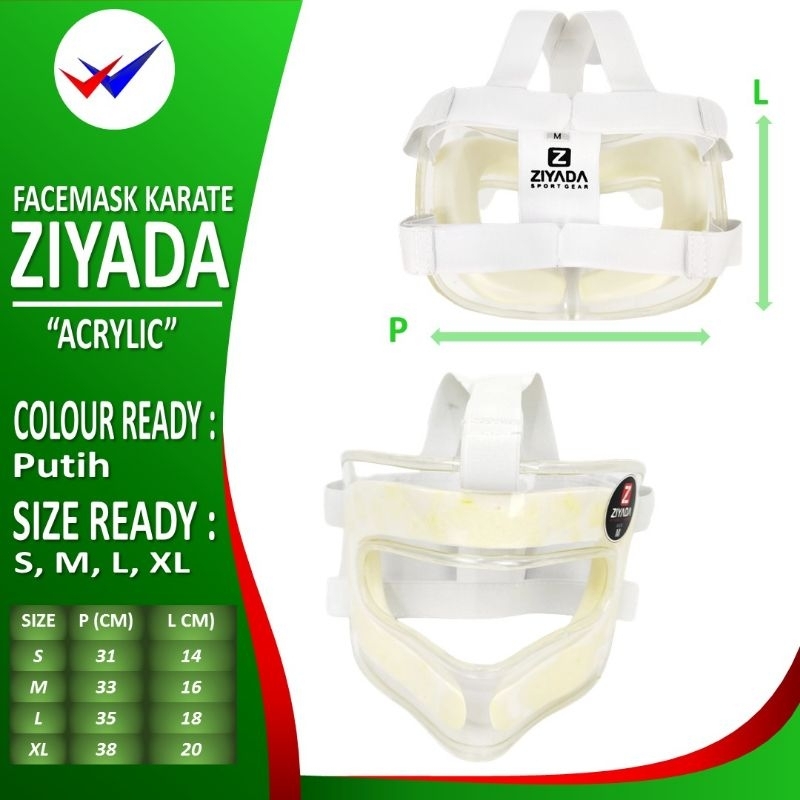 Jual Face mask Karate Ziyada Facemask Pelindung muka wajah kepala ...