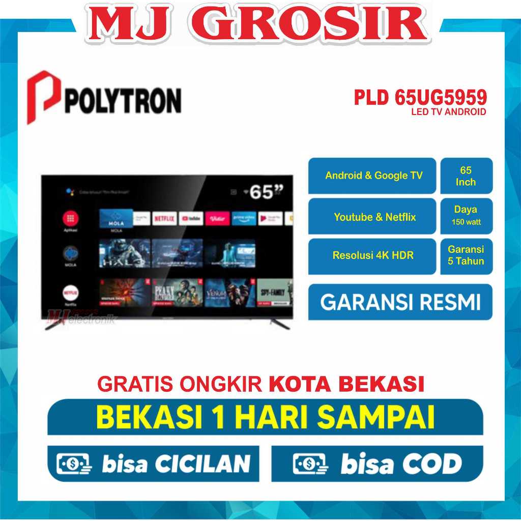 Jual LED TV POLYTRON 65" PLD 65UG5959 65 INCH ANDROID NEW | Shopee ...