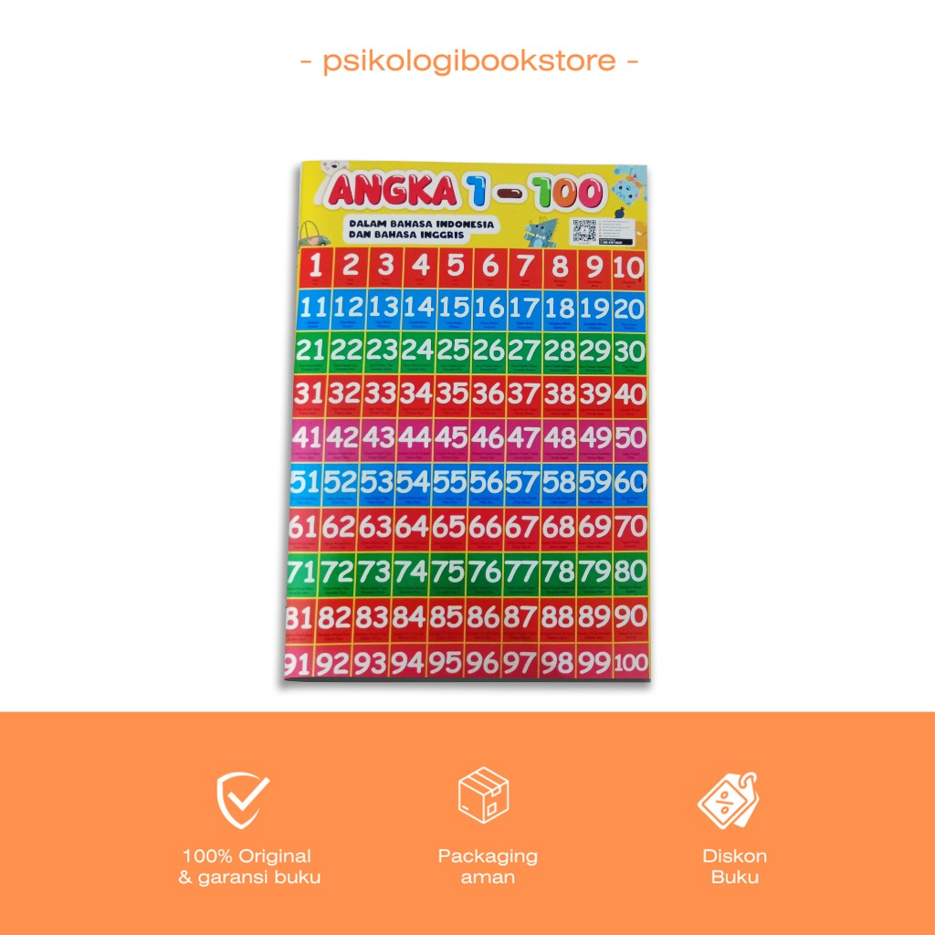 Jual Poster Edukasi Anak Mengenal angka 1-100 - Anak Hebat Indonesia ...