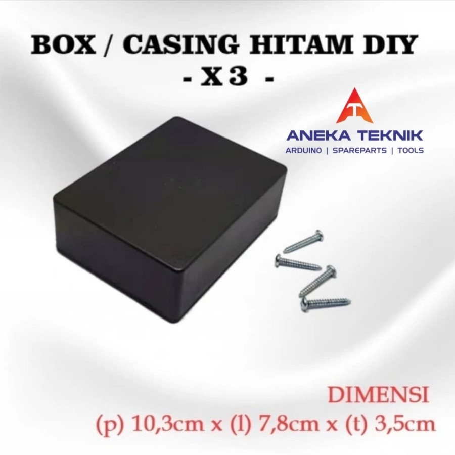 Jual Box Kotak Casing Plastik X3 - for Komponen DIY 10,3 x 7,8 x 3,5 cm ...