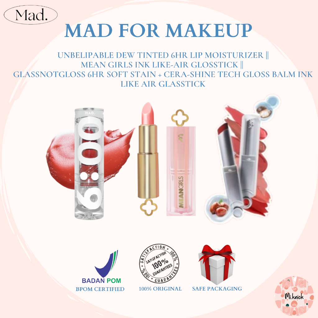 Jual Mad For Makeup Dew Tinted 6hr Lip Mouisturizer || Mean Girls Ink ...