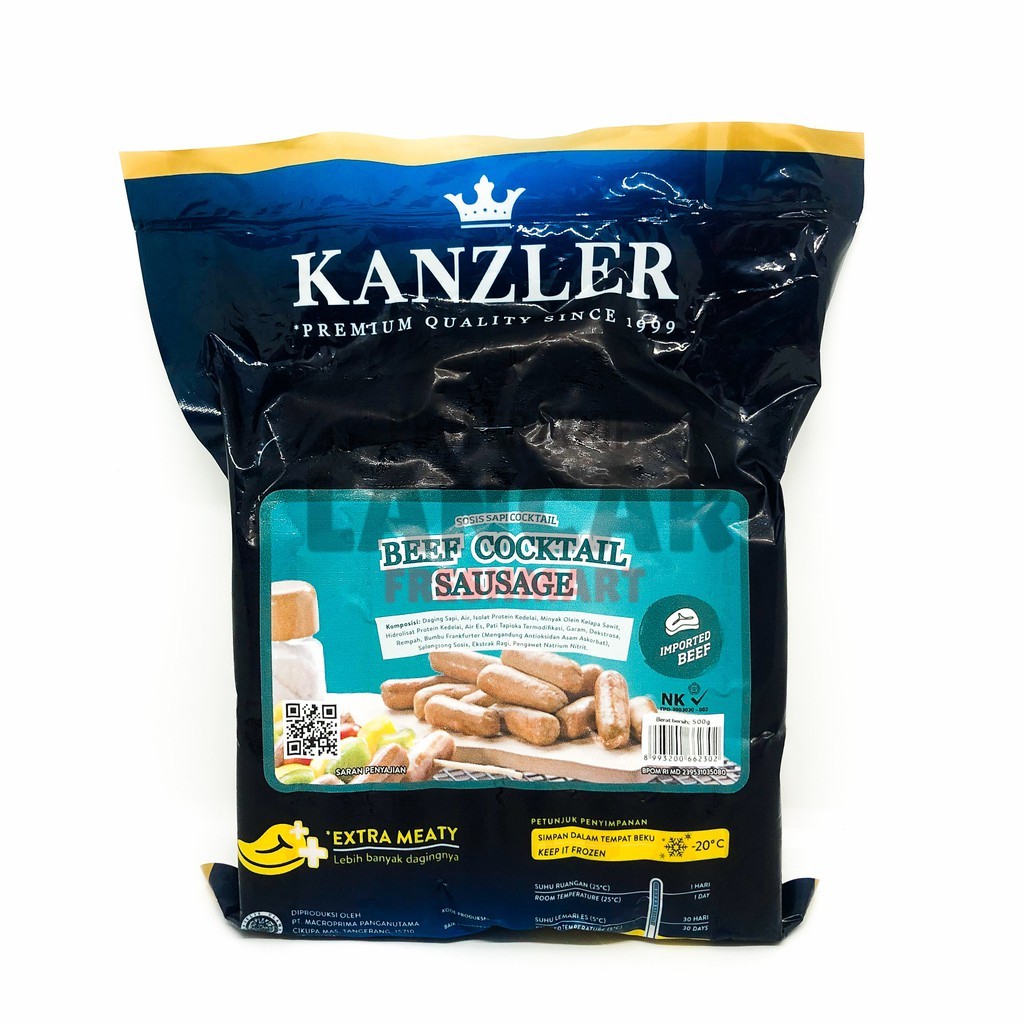 Jual Kanzler sosis beef cocktail sauge 500gr | Shopee Indonesia