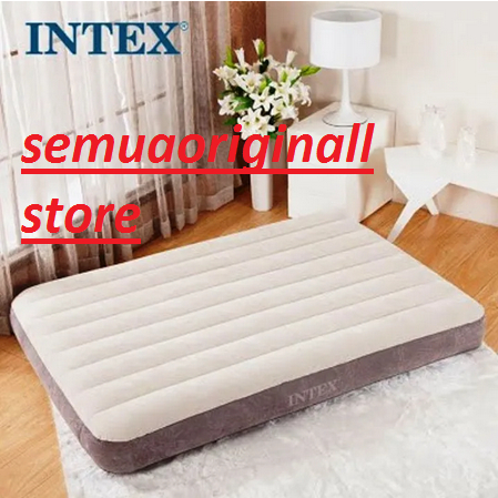 Jual Kasur Angin Intex Single + Pompa listrik Kasur Angin Portable Tamu ...
